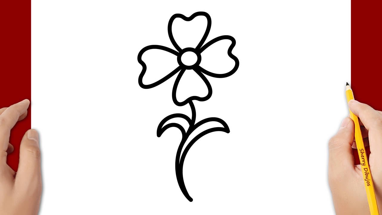 CÓMO DIBUJAR UNA FLOR FÁCIL | DIBUJOS FÁCILES - YouTube