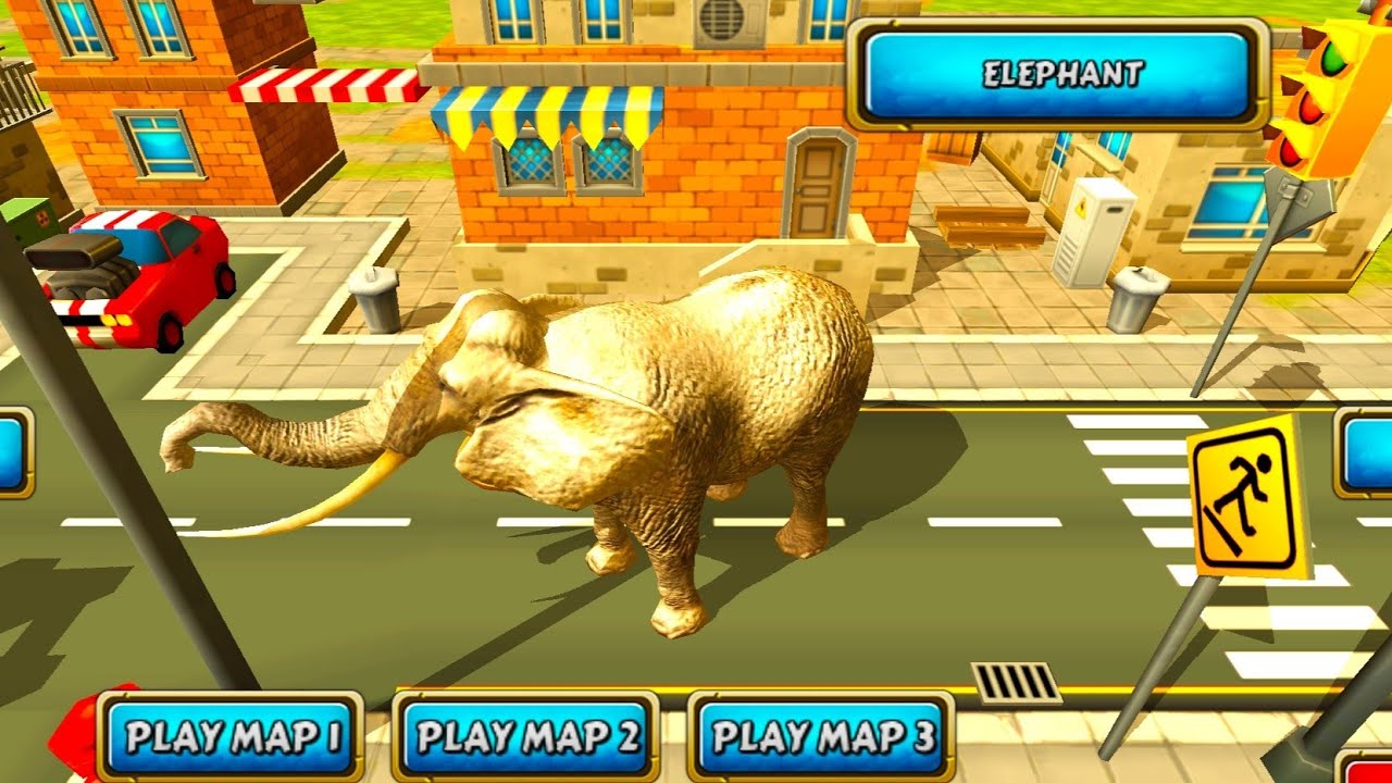 Elephant City Jungle Rampage Animals Simulator | Elephant Fun Gameplay ...