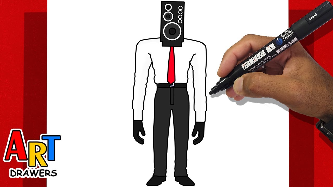 How To Draw BIG SPEAKERMAN Skibidi Toilet - YouTube