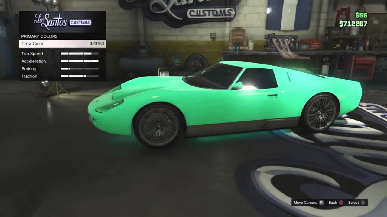 GTA V - Crew Color VII - "Toxic/Mint" Green - YouTube