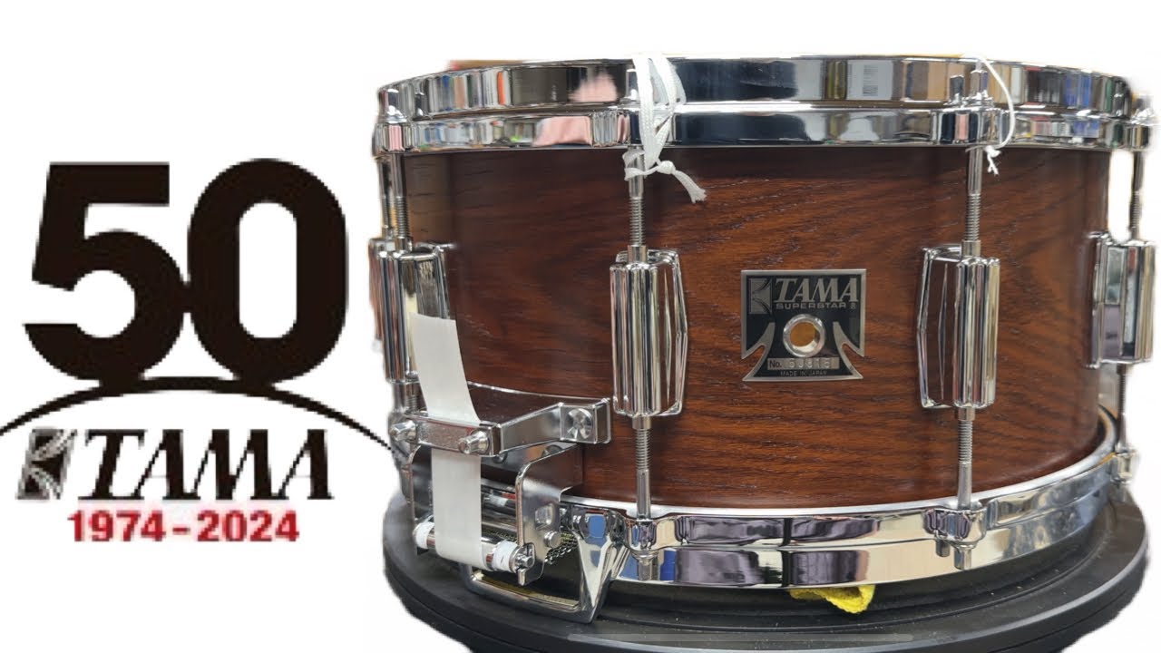 50th Anniversary Tama Rosewood 14 x 6 1/2 Snare Drum Review, unboxing and playing. - YouTube