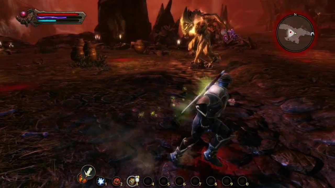 Kingdoms of Amalur Reckoning - Fighting Niskaru Tyrant (Hard) - YouTube