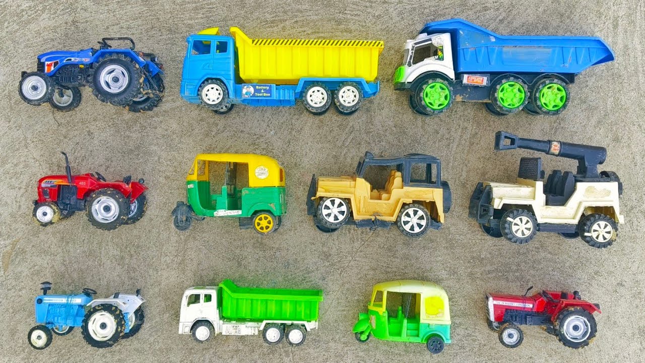 Mini Tractor Trolley Loading With Toys | Thar 4x4 Accident Video | Jcb Tractor Video | Parth ...