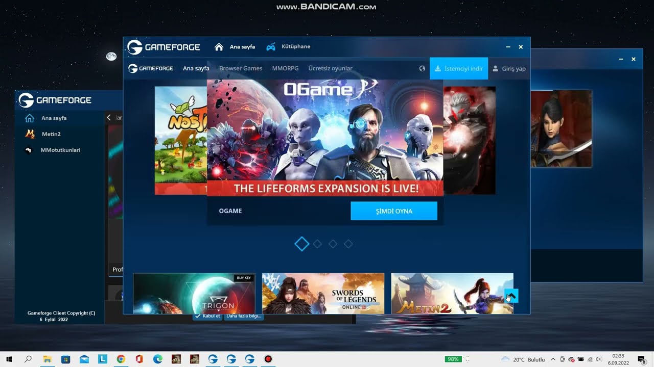 Gameforge Client Çalışmalarım - YouTube