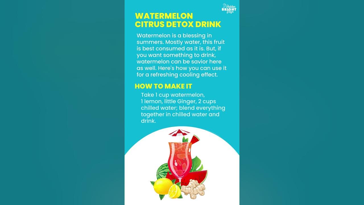 Summer Detox Drinks To Help You Stay Cool And Healthy Youtube