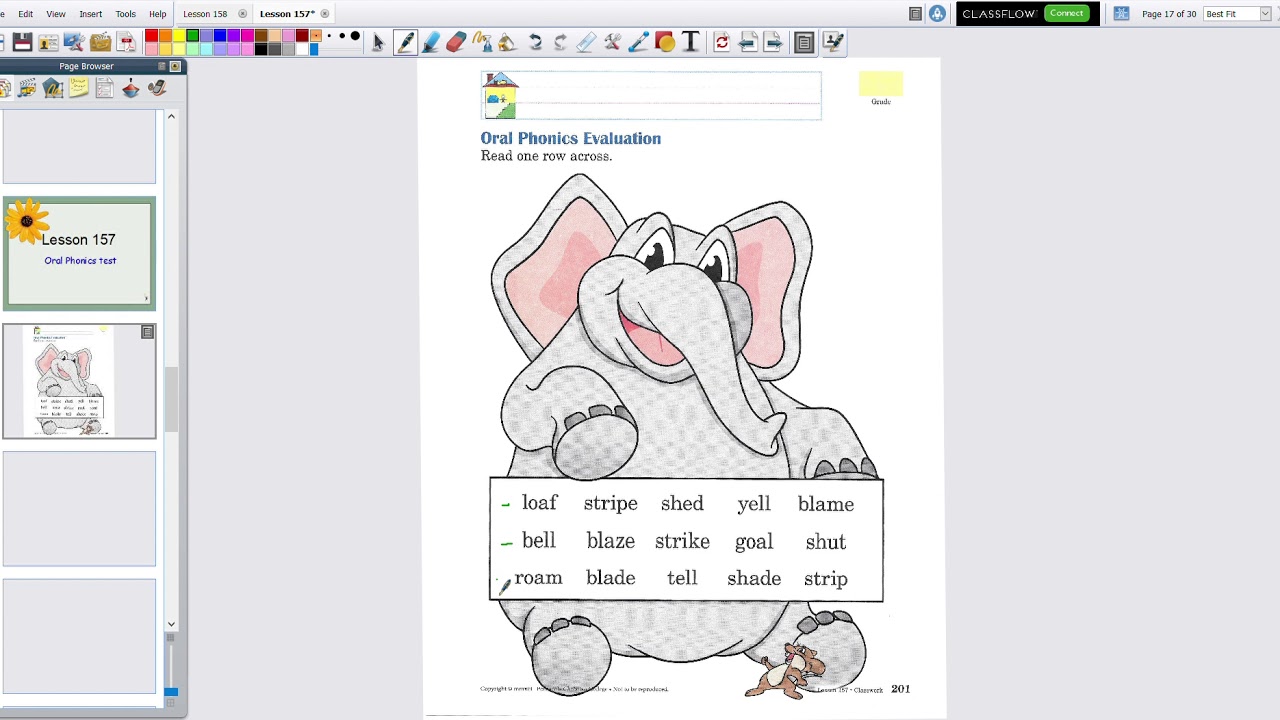 Kindergarten Oral Phonics test 157 - YouTube