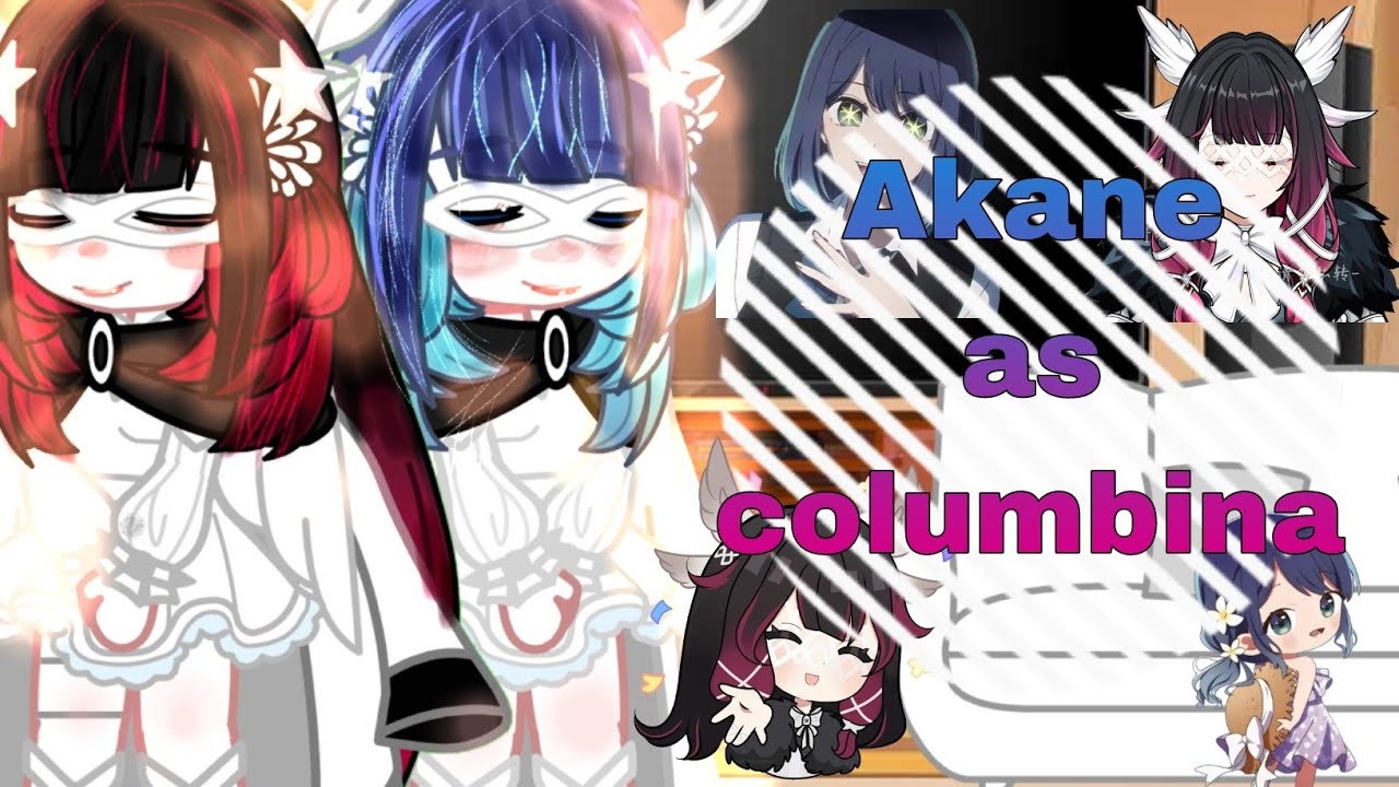 oshi no ko react to akane as columbina 💫💗/ gacha club/genshin impcat ...