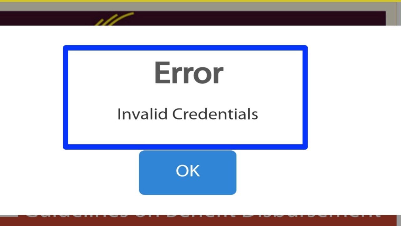 Mahadbt Fix Invalid Credentials Problem Mahadbt Invalid Credentials Hot Sex Picture