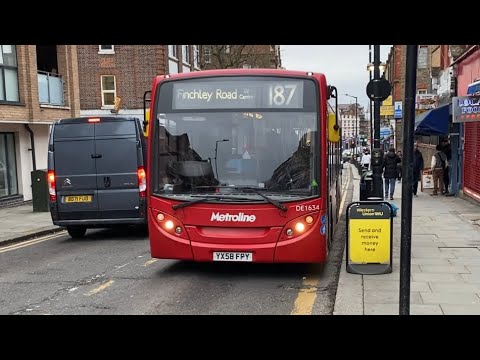 Metroline E200 DE1634 YX58 FPY on Route 187 towards Finchley Road O2 ...