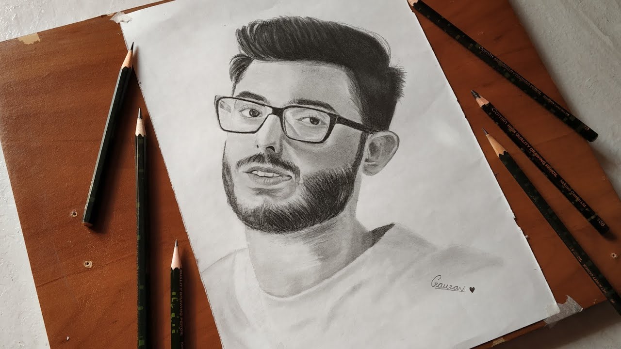 Carry minati realistic drawing | youtube vs tiktok carry minati ...