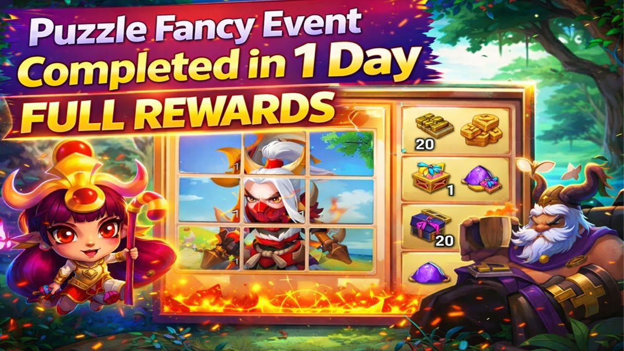 Puzzle Fancy Event Completed in 1 Day😍 Full Rewards😍Castle Clash - YouTube