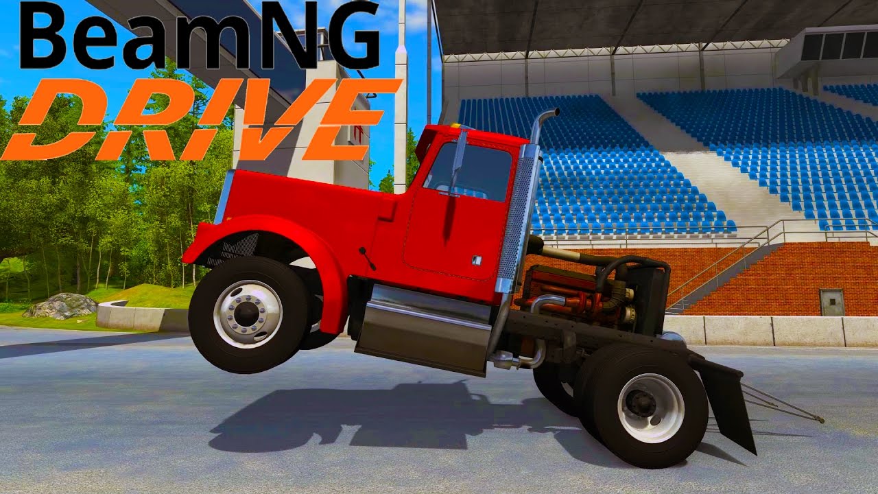 REAR ENGINE DRAG SEMI: beamNG Drive - YouTube