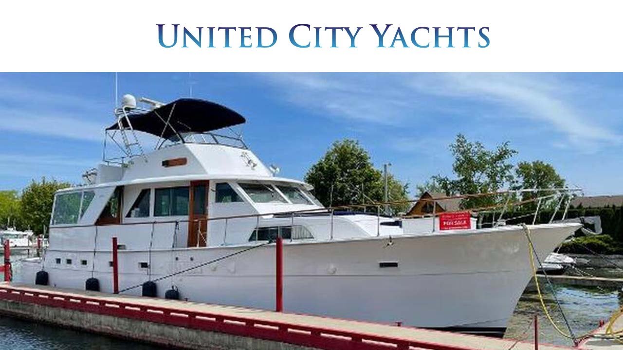 58' Hatteras 58 Yacht Fisherman 1973 - YouTube