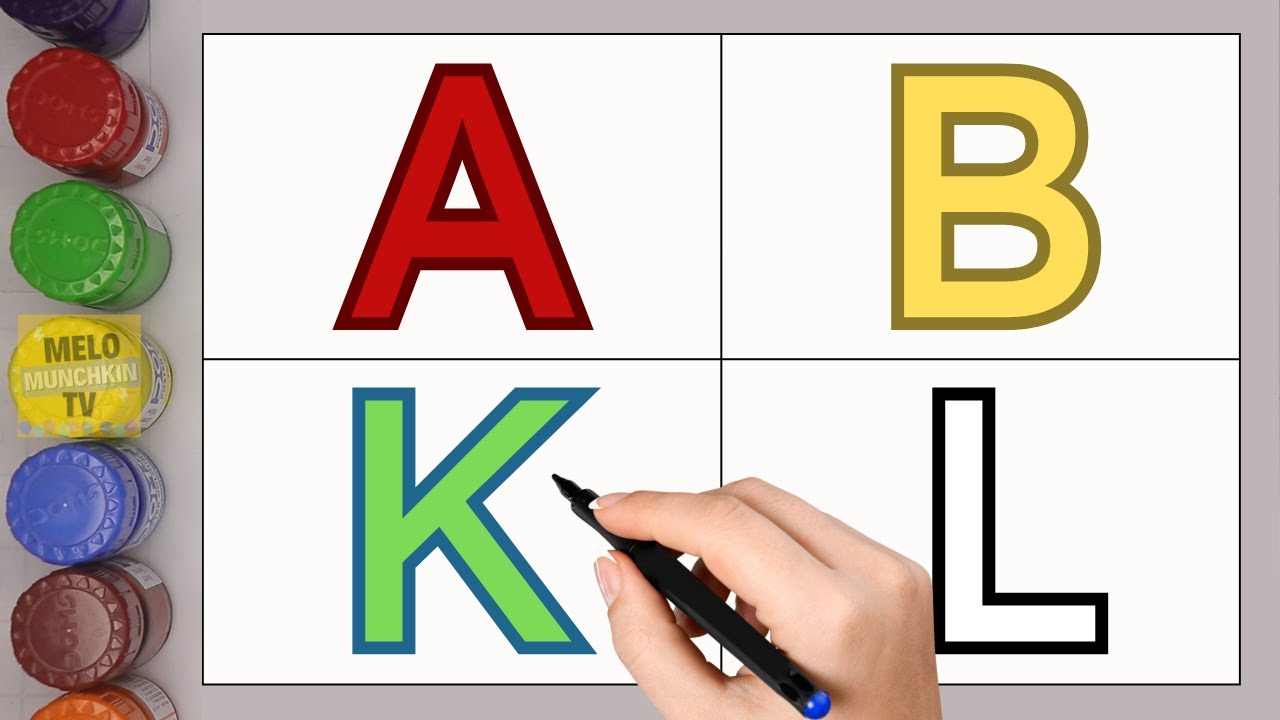 Write and Learn: Capital Letters A to L with Colors | abcd | Phonics ...