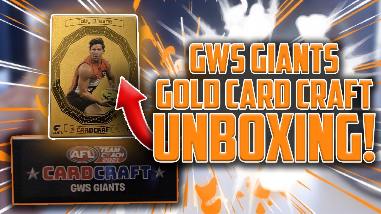 UNBOXING MY GOLD CARD CRAFT CARD! GWS GIANTS TOBY GREENE GOLD CARD ...