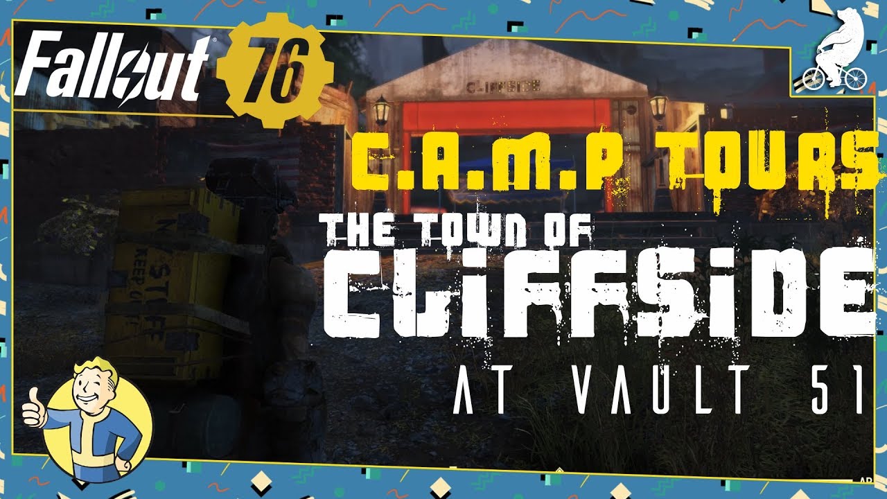 Cliffside Vault 51 Town - FALLOUT 76 CAMP Build! - YouTube