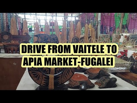 Samoa Apia -Drive from Vaitele to Apia -Fugalei Market - Video taken ...