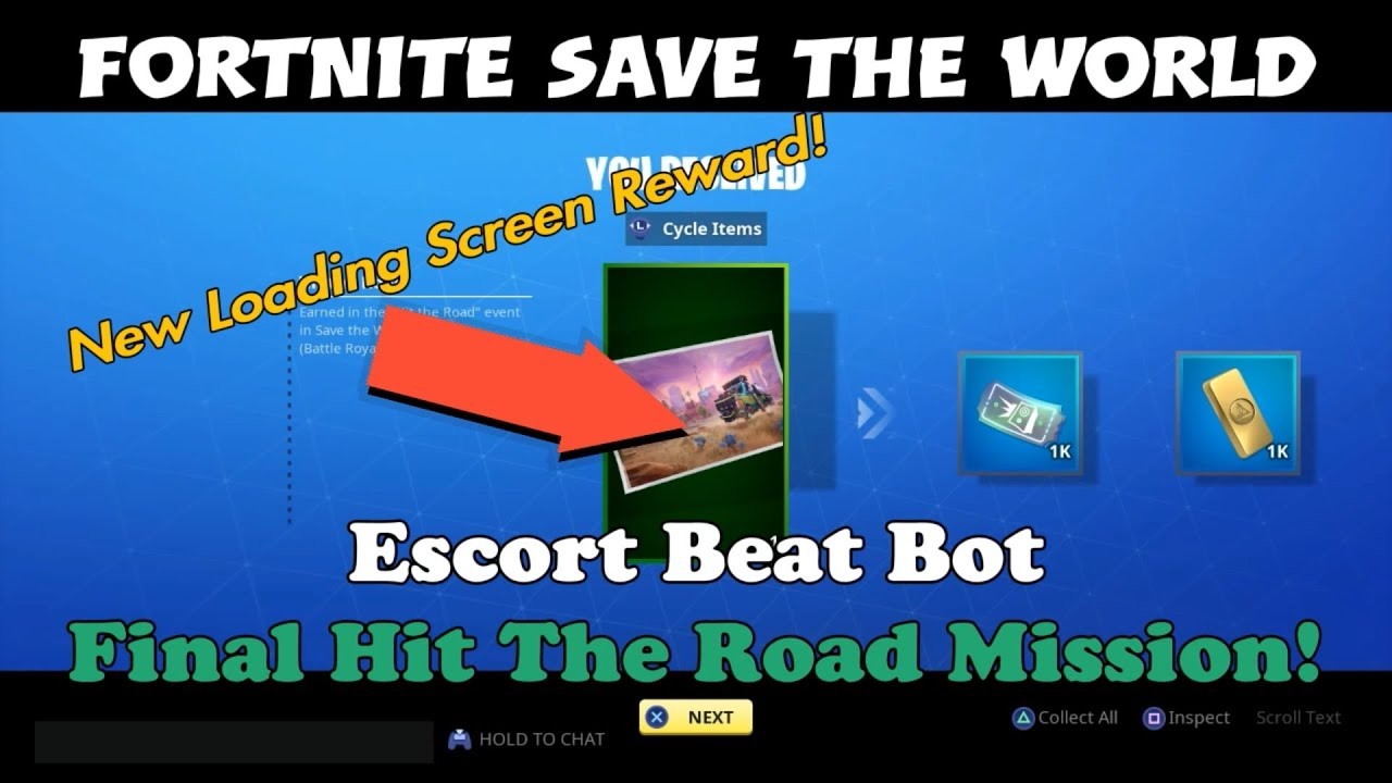 128) Fortnite Save The World - Escort Beat Bot - Final Hit The Road ...