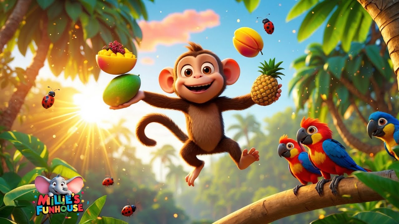 The Monkey In The Tree | Kids Songs and Nursery Rhymes - YouTube