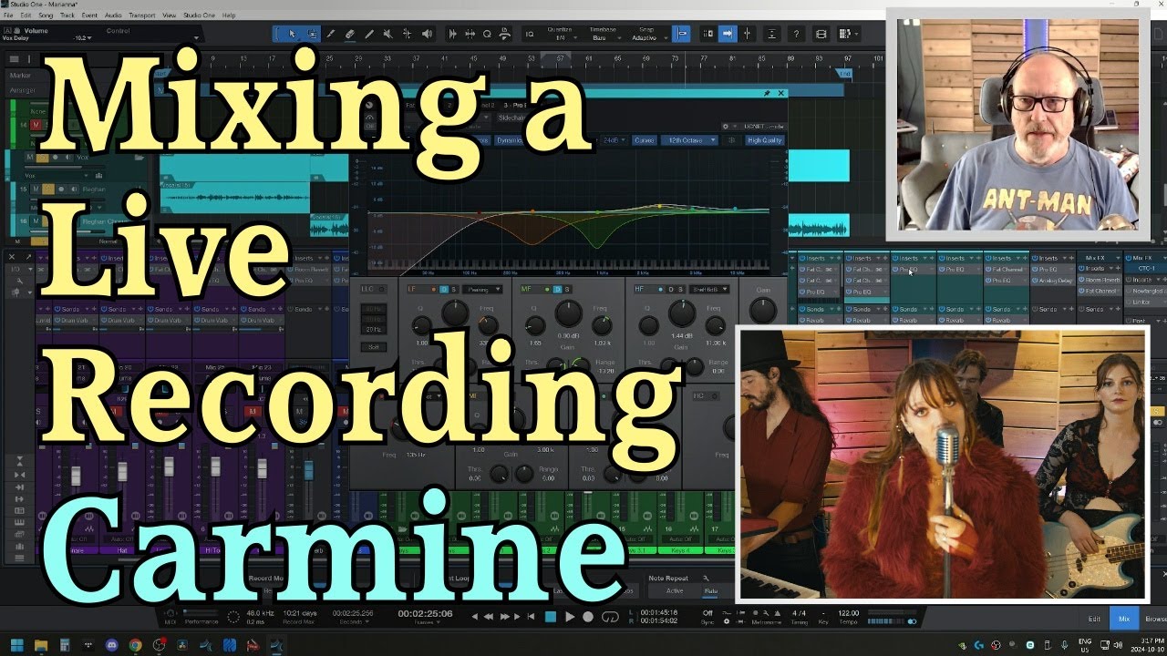 Mixing a live recording Carmine - YouTube
