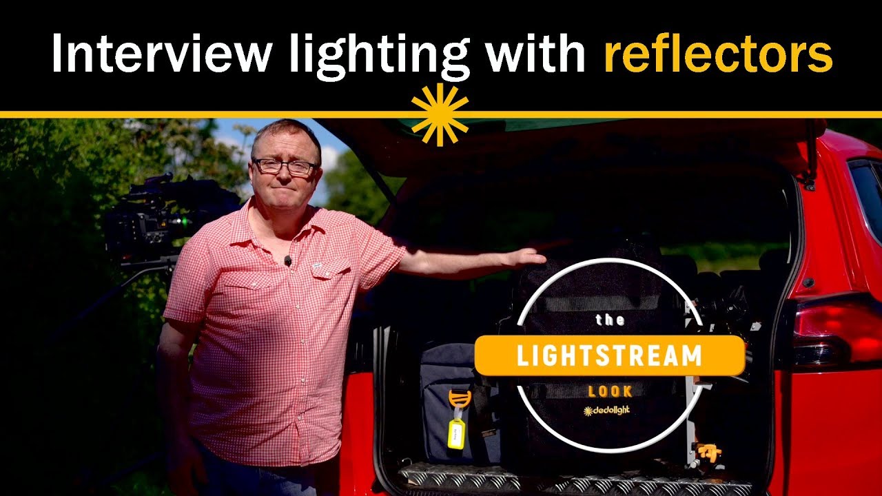 Interview lighting with dedolight Lightstream reflectors - YouTube