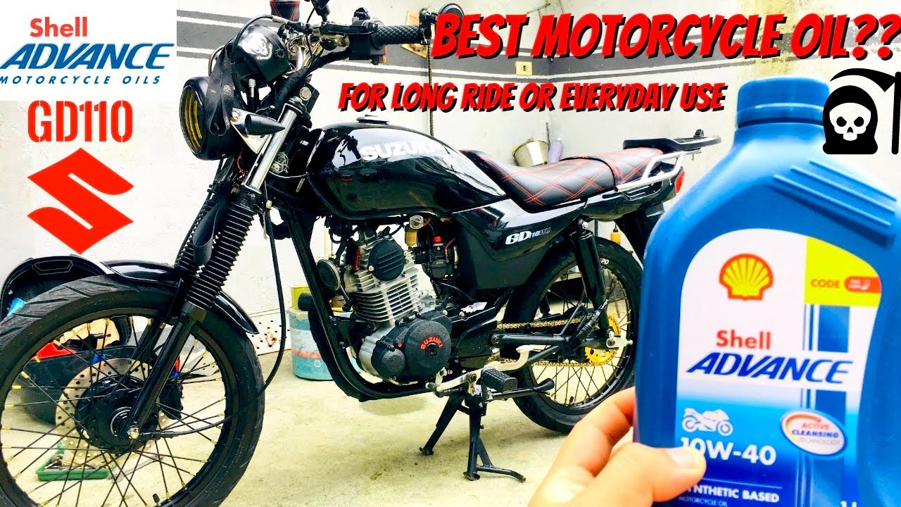 BEST MOTORCYCLE OIL||SUZUKI GD110||SHELL ADVANCE AX7||CLASSIC BUILD ...