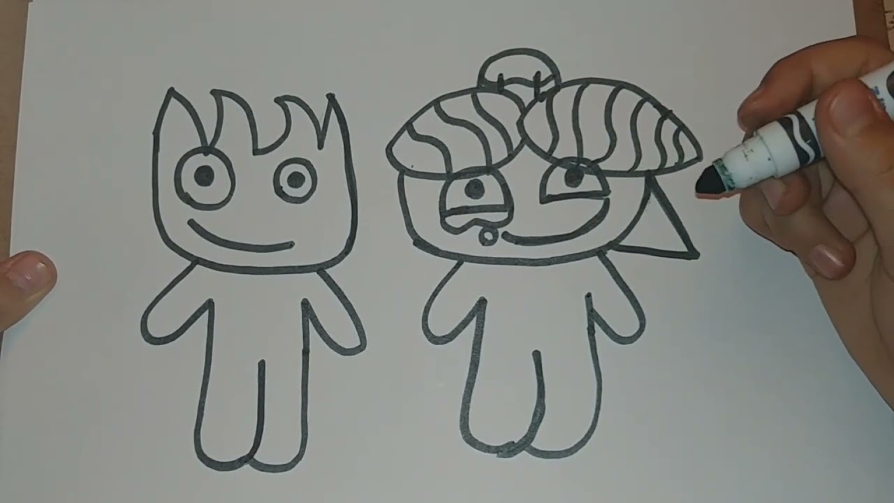 how to draw draw fireboy and watergirl#dessiner fireboy et watergirl ...