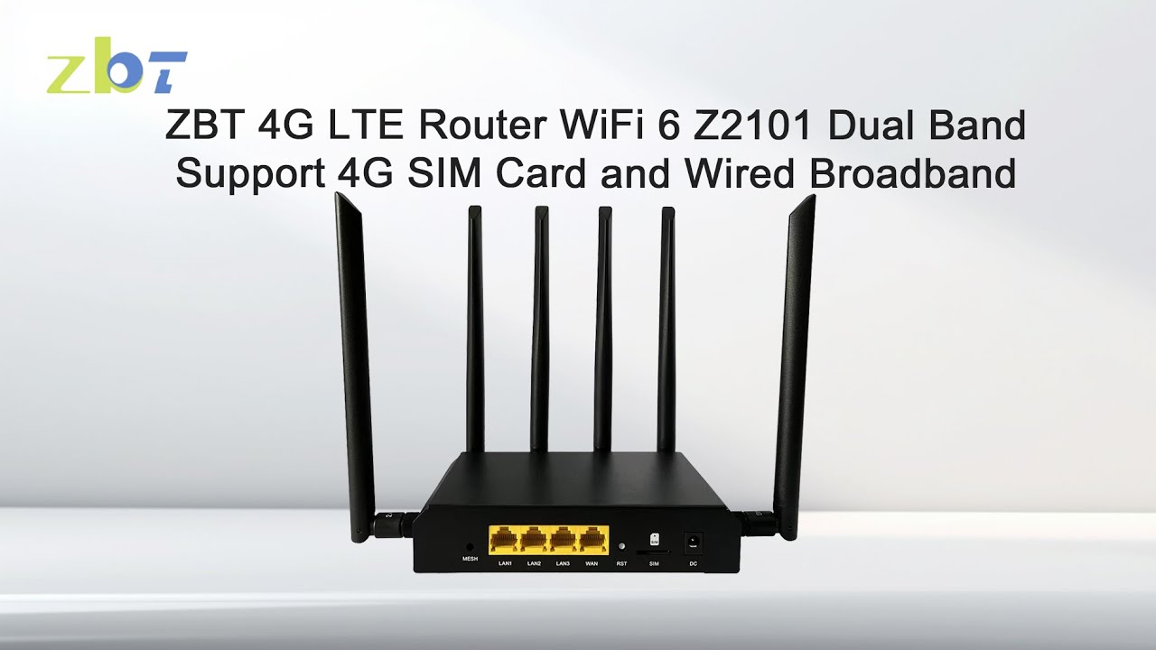 ZBT 4G LTE Router WiFi 6 Z2101 Dual Band | Support 4G SIM Card and ...