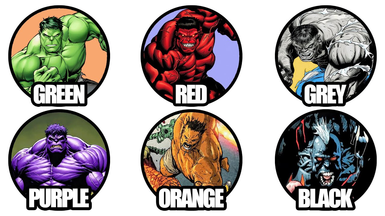 8 SHOCKING Major Hulk Colors Explained - YouTube