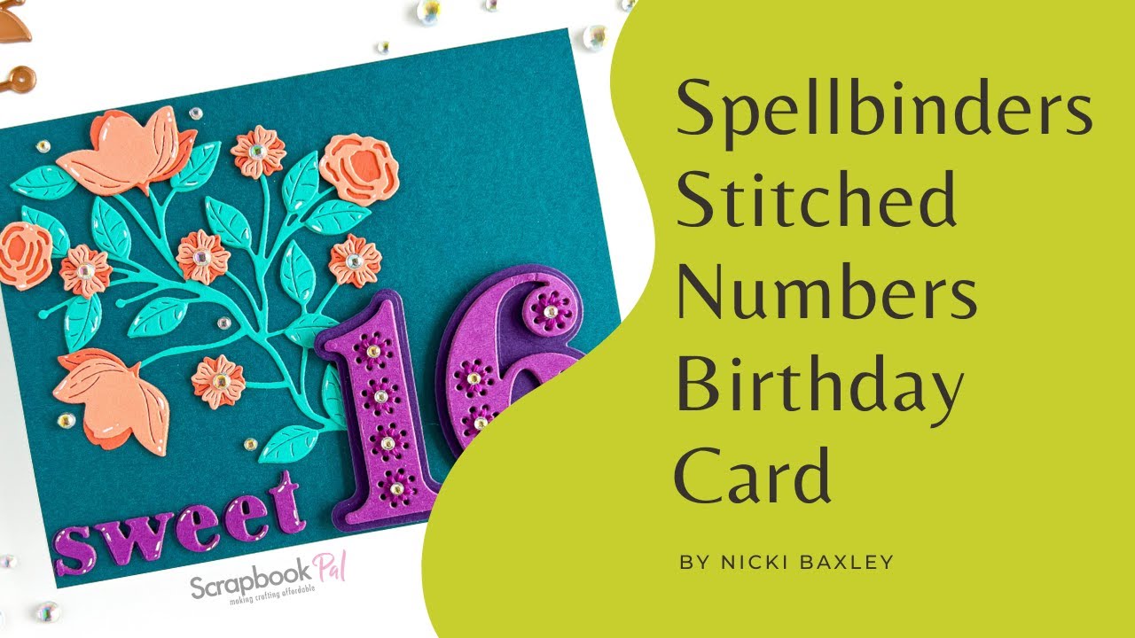 Spellbinders | Stitched Numbers | Card Making Tutorial - YouTube