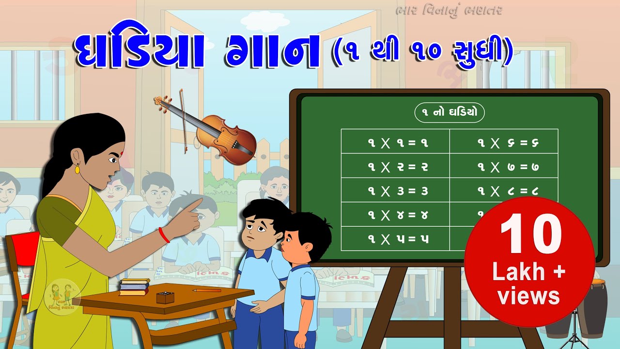 એકા ઘડિયા | Gujarati Ghadiya 1 to 10 | Nursery Rhymes | Ghadiya Gaan ...