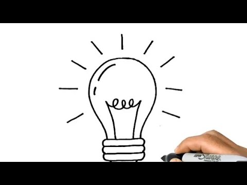 HOW TO DRAW A BULB EASY STEP BY STEP - YouTube