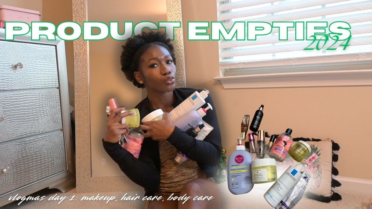 VLOGMAS 2024: PRODUCT EMPTIES - Holy Grail products and some I hate (track girl approved) - YouTube