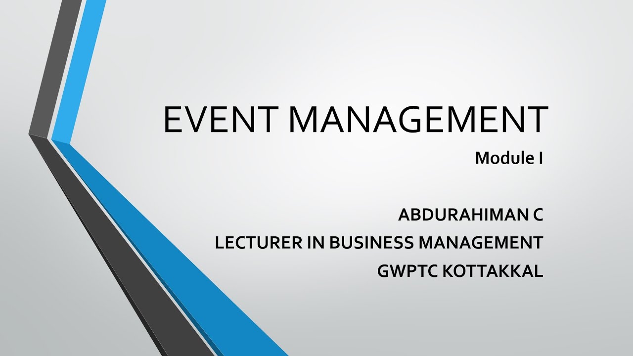 5251 Event Management Introduction - YouTube
