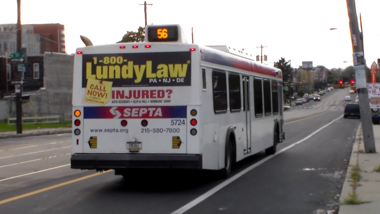 SEPTA BUS: NEW FLYER D40LF 5724 ON ROUTE: 56 PT2 - YouTube