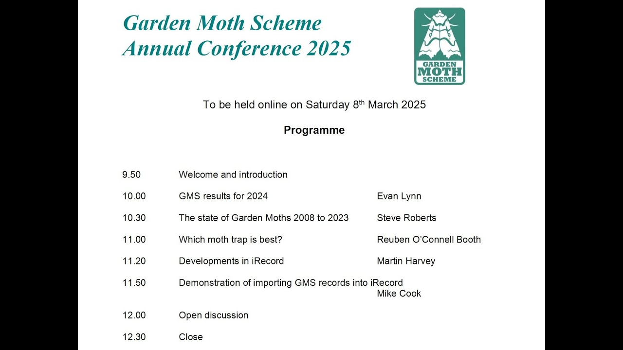 Garden Moth Scheme Annual Conference 2025 - YouTube