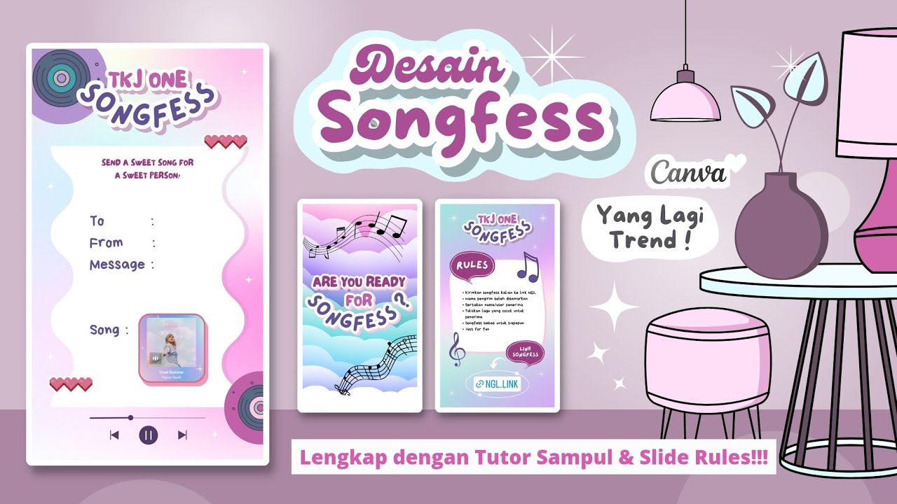Cara Membuat Songfess di Canva || Songfess ig Kelas Aesthetic - YouTube