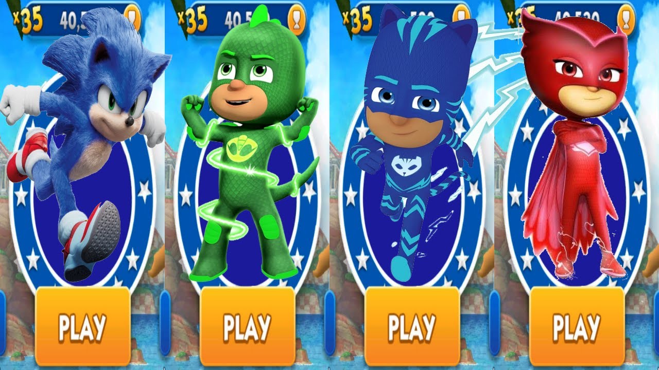 Sonic Prime Dash vs PJ Masks Heroes - Movie Sonic vs All Bosses Zazz ...