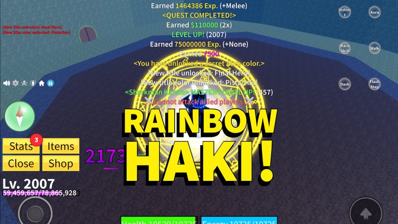 Getting RAINBOW HAKI in Blox Fruits! *shoutout* - YouTube
