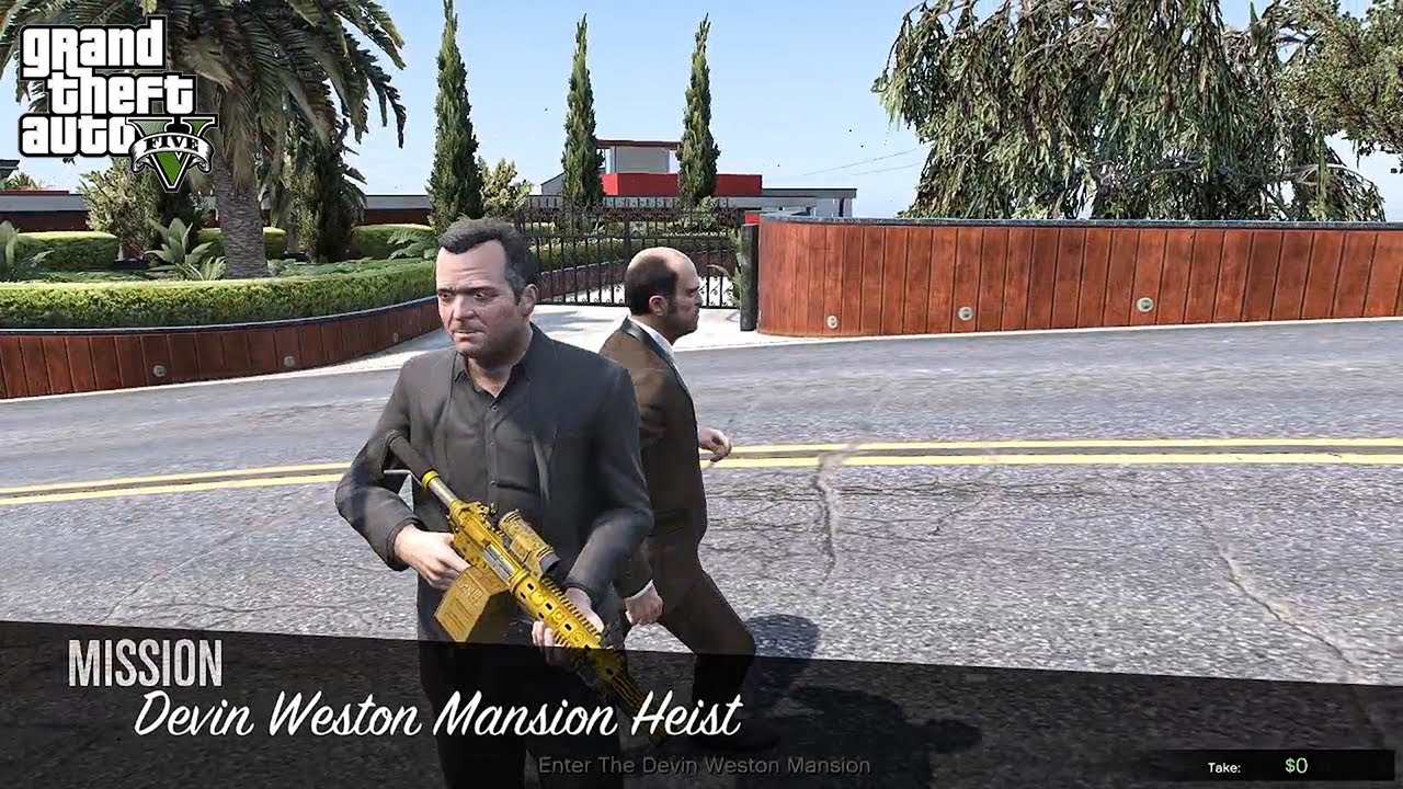 GTA V - Devin Weston Mansion Heist! Full Mission. - YouTube