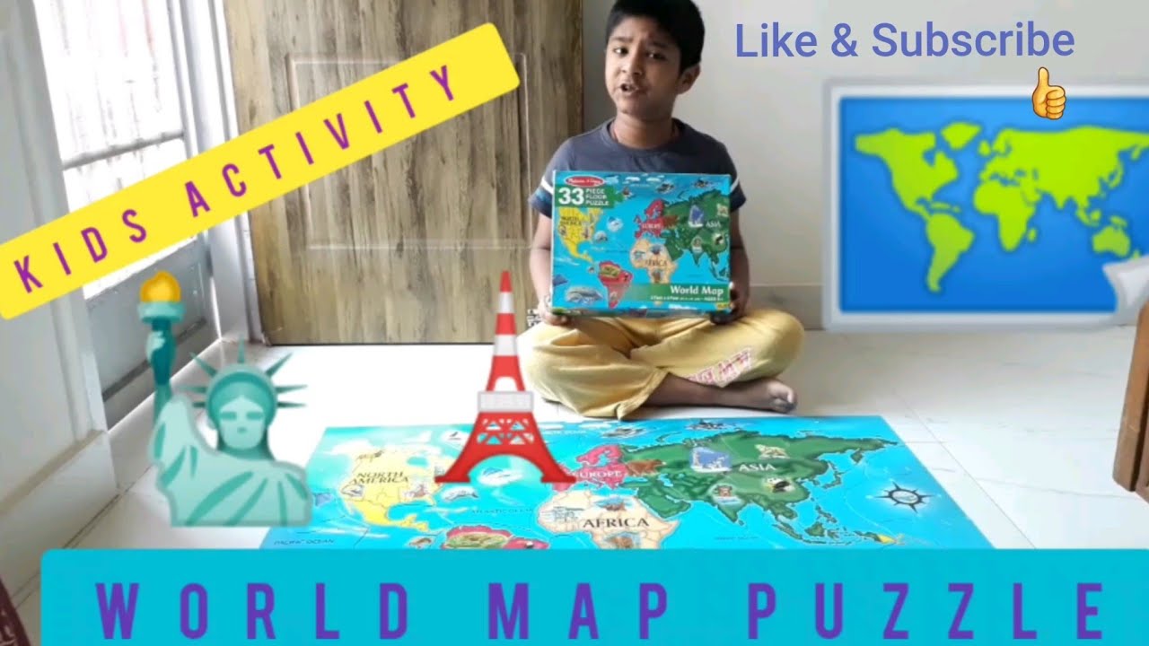 World Map Puzzle | Kids Activity | DIY - Diyansh Agarwal - YouTube