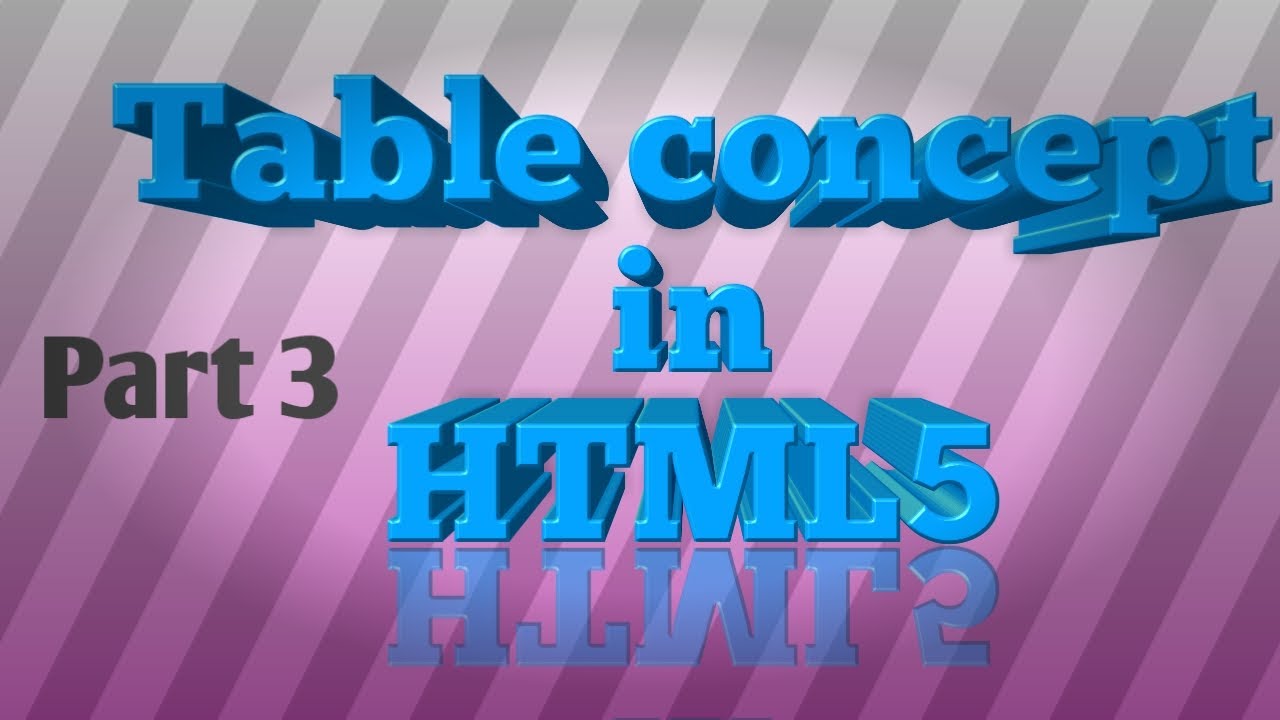 Attributes of tr, th and td tags | 11th IT Topic 3 - YouTube