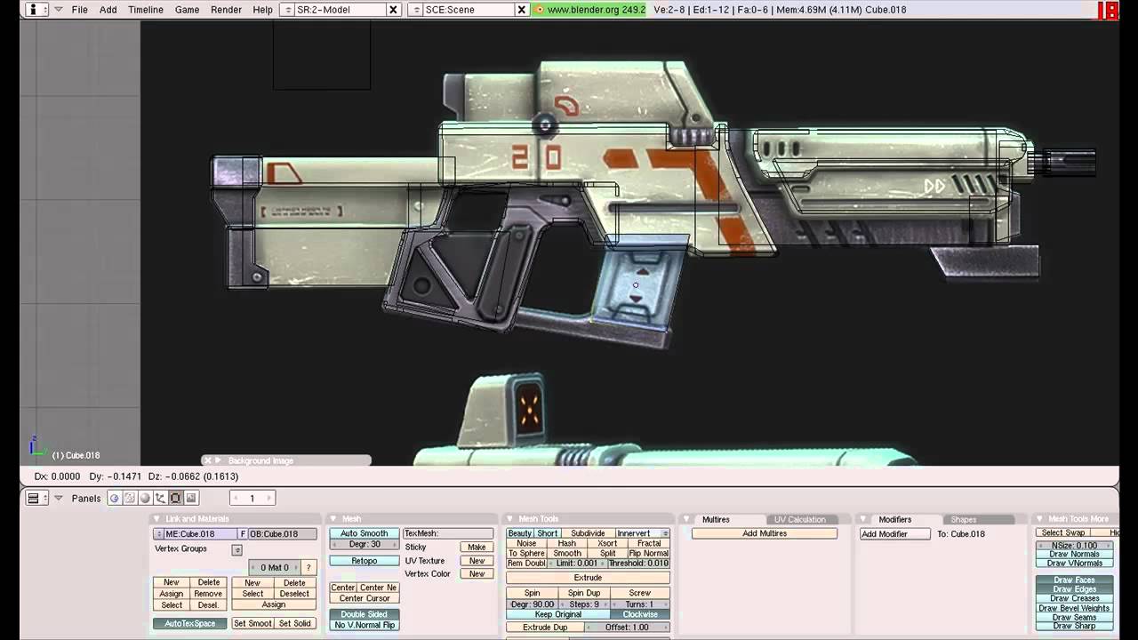 How to model a decent gun in Blender3D tutorial/commentary Part 2 - YouTube