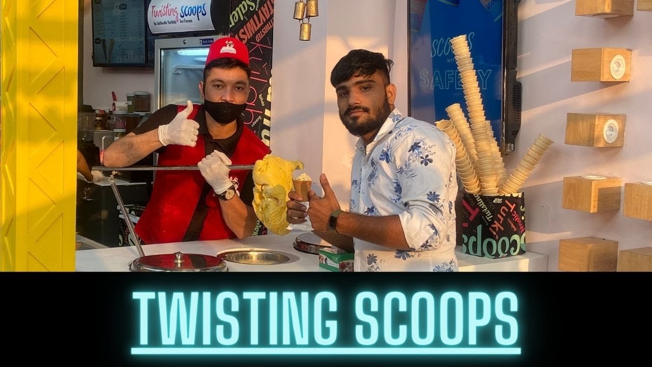 Turkish Ice-cream In Kanpur || Twisting scoops || Best ice-cream In ...