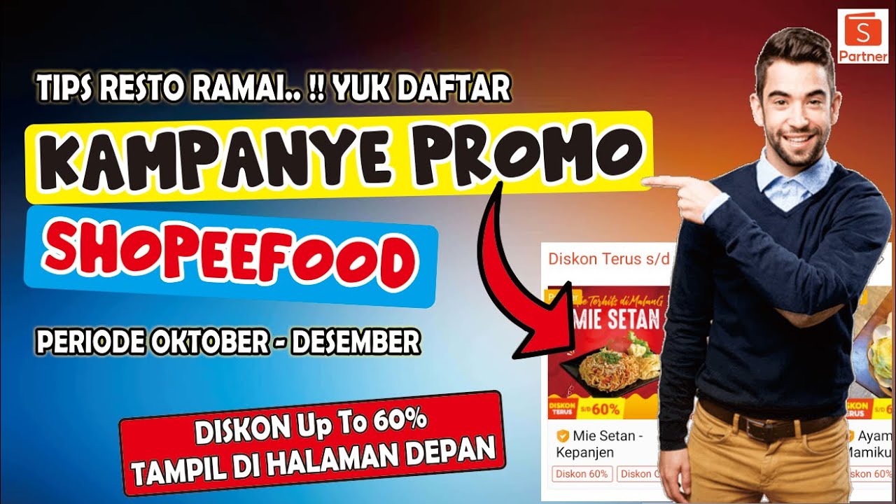 TIPS SHOPEE FOOD RAMAI..!! CARA DAFTAR PROMO SHOPEEFOOD 60 - YouTube