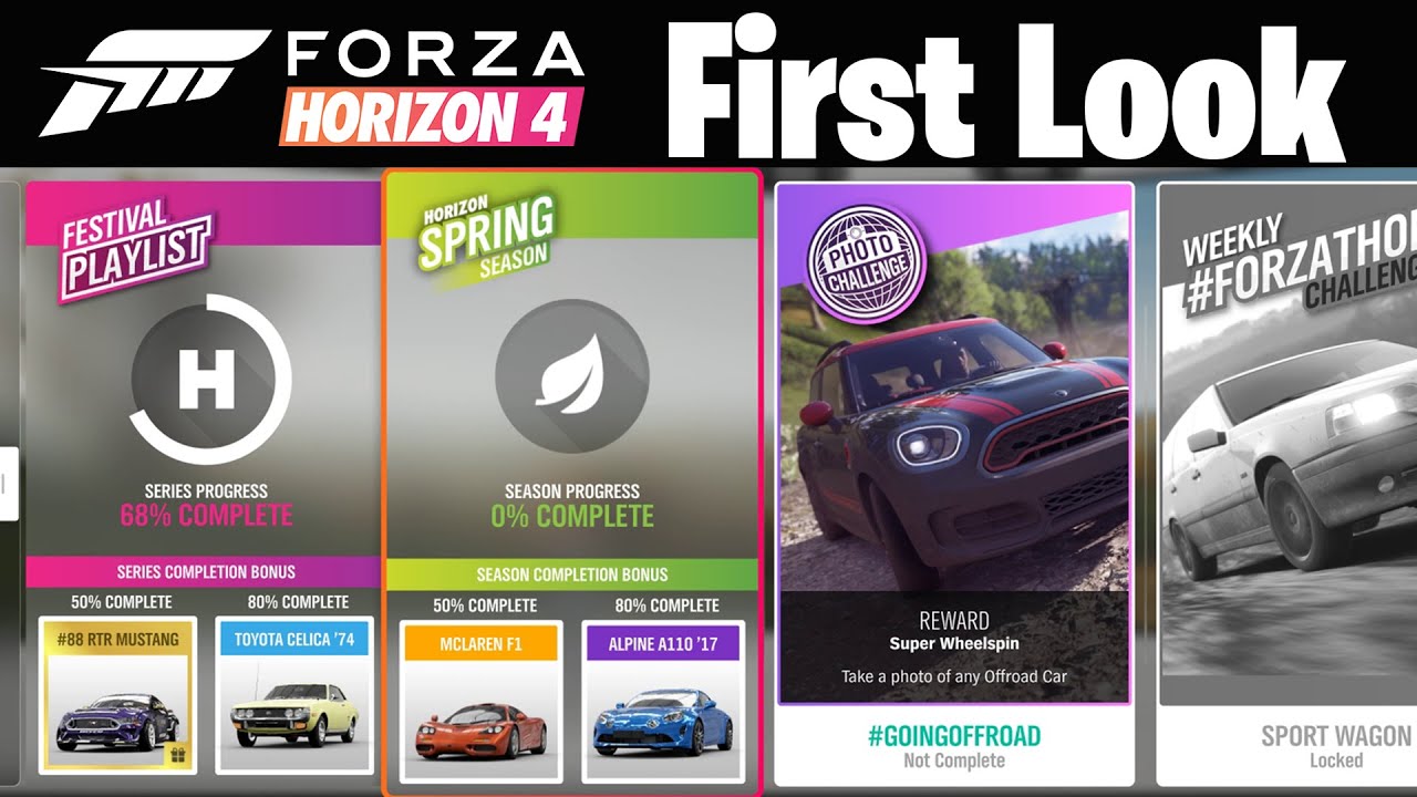 Forza Horizon 4 Spring First Look Cars, Events, Tune Codes - YouTube