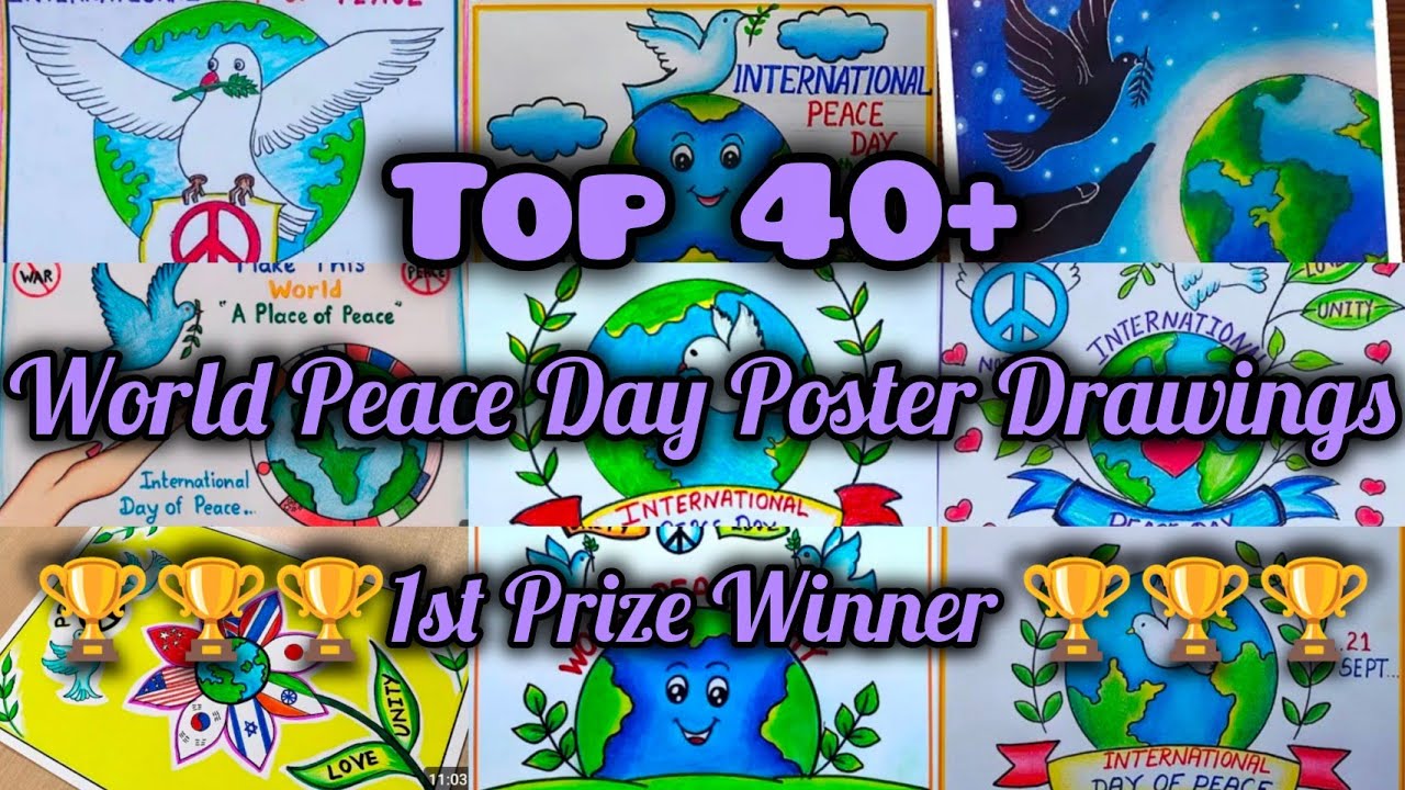 International Peace Day Drawing Ideas/World Peace Day Poster/Peace Day ...