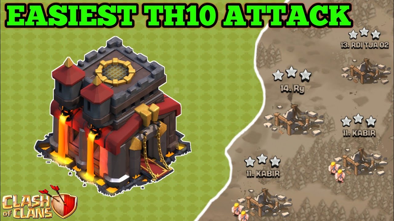 Easiest TH10 Attack Strategies In 2022 (Clash Of Clans) Best TH10 Attack Strategy | Coc Th10 ...