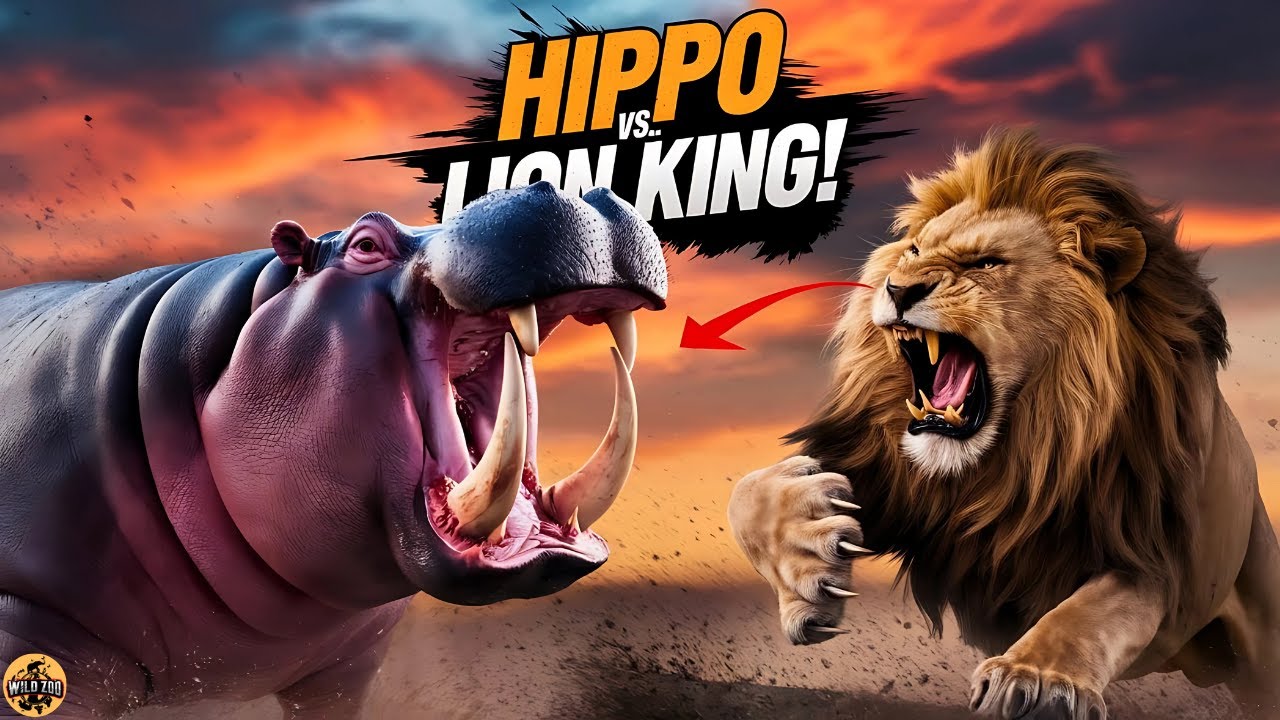 Lion vs Hippo Is The WILDEST Battle You Never Expected - YouTube