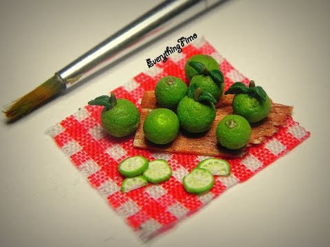 Miniature Lime Tutorial-Polymer Clay - YouTube